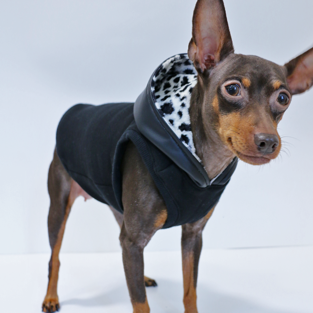 DAL Hood Tank – Vegan Leather & Dalmatian Dog Hoodie | the Darling -tokyo-